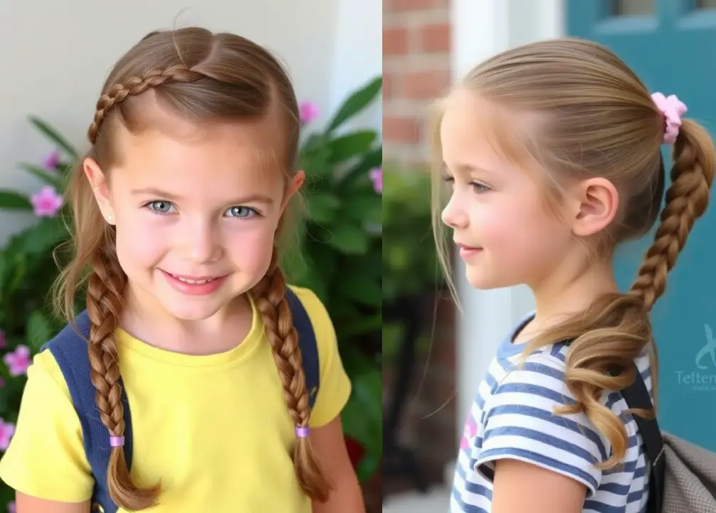 24 Cute Hairstyles for School for Kids - Aiza Beauty
