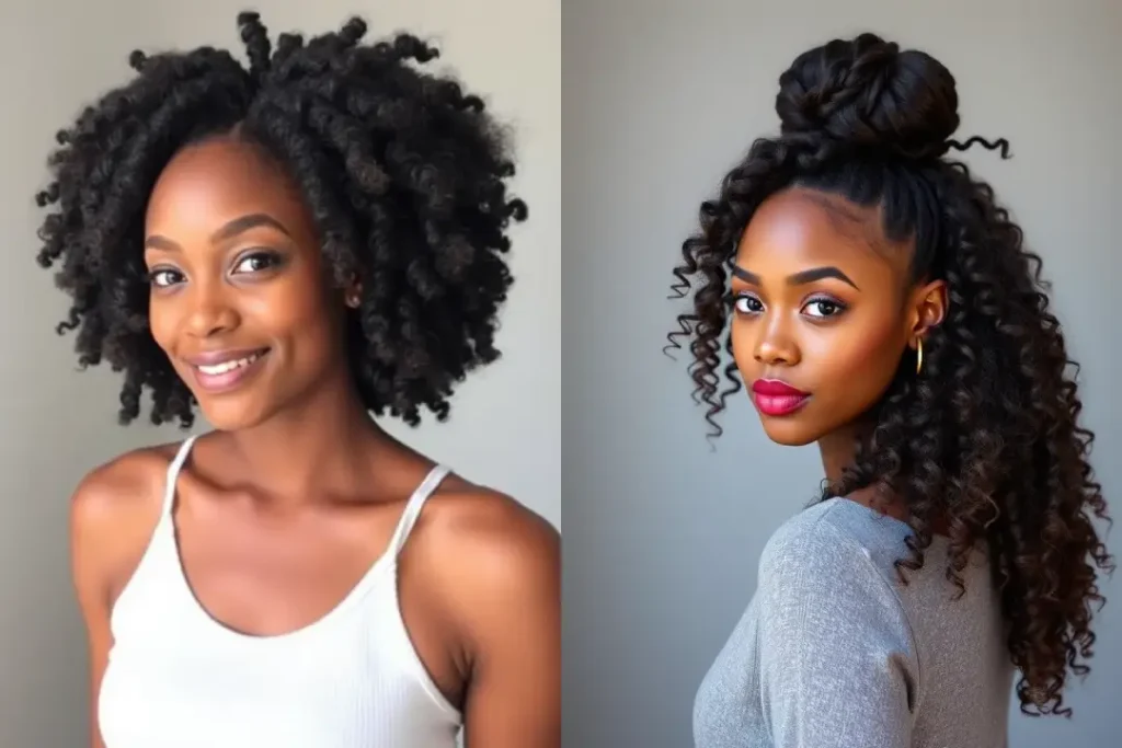 10 Stunning Curly Hairstyles for Medium Natural Black Hair - Aiza Beauty